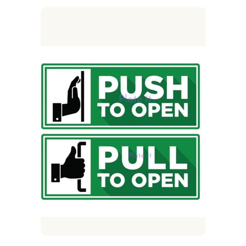 Push and Pull signage Sticker decal | Shopee Philippines