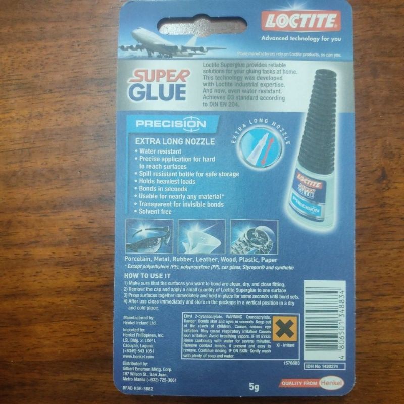 Loctite Super Glue (Precision) (Extra Long Nozzle) (5g) | Shopee ...