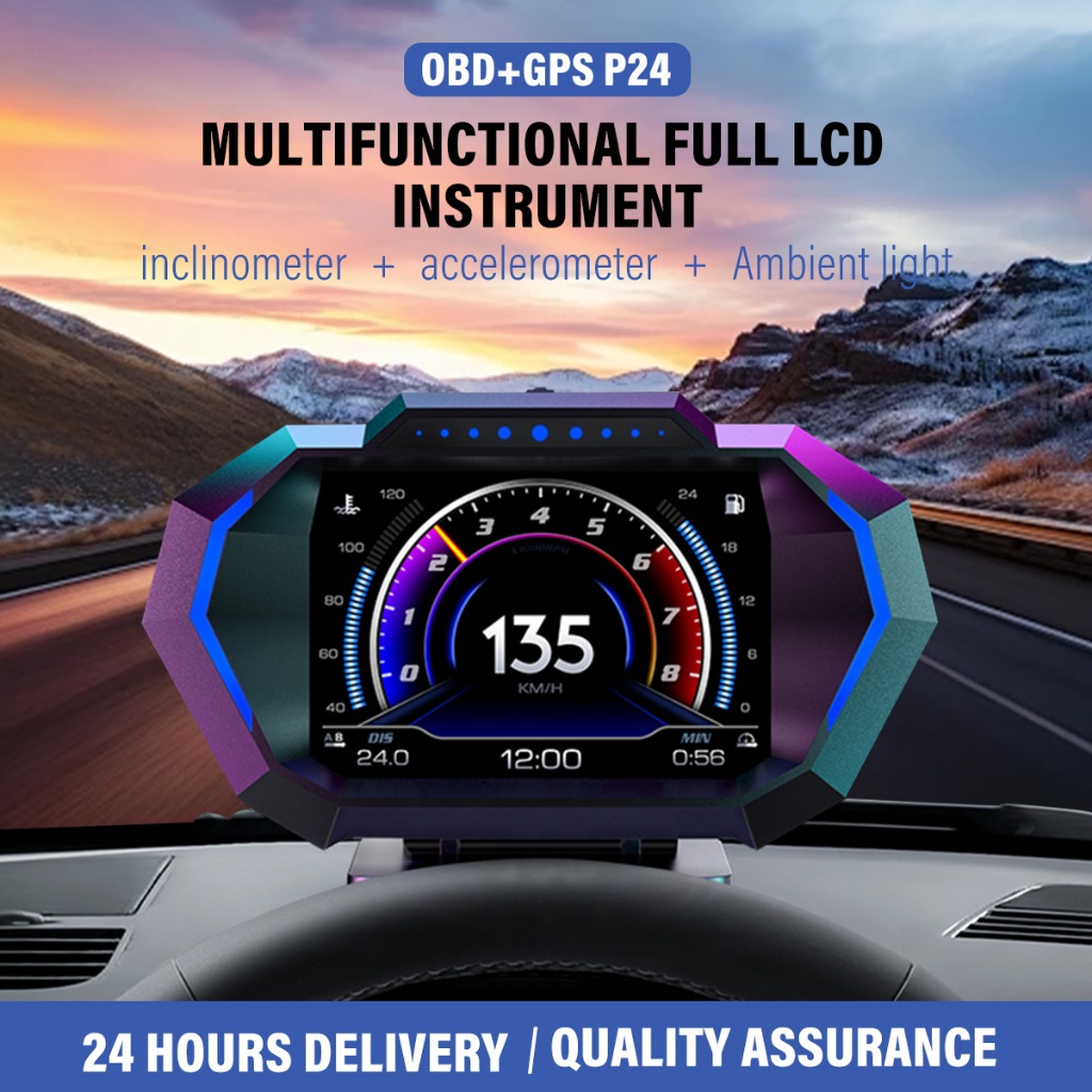 WEITI P6 P3 PRO+ Car Speed Gauge OBD OBD2 GPS Meter Accelerometer Alarm ...