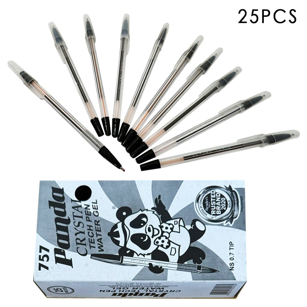 25pcs ball pen Panda Black gel pen 0.7mm ballpoint pen student ...