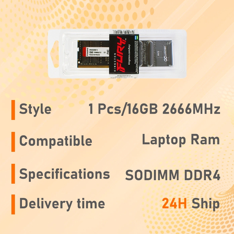【Local 24H ship】DDR4 4GB/8GB/16GB Kingston Fury Laptop RAM 2400/2666/3200MHZ SODIMM For notebook ...