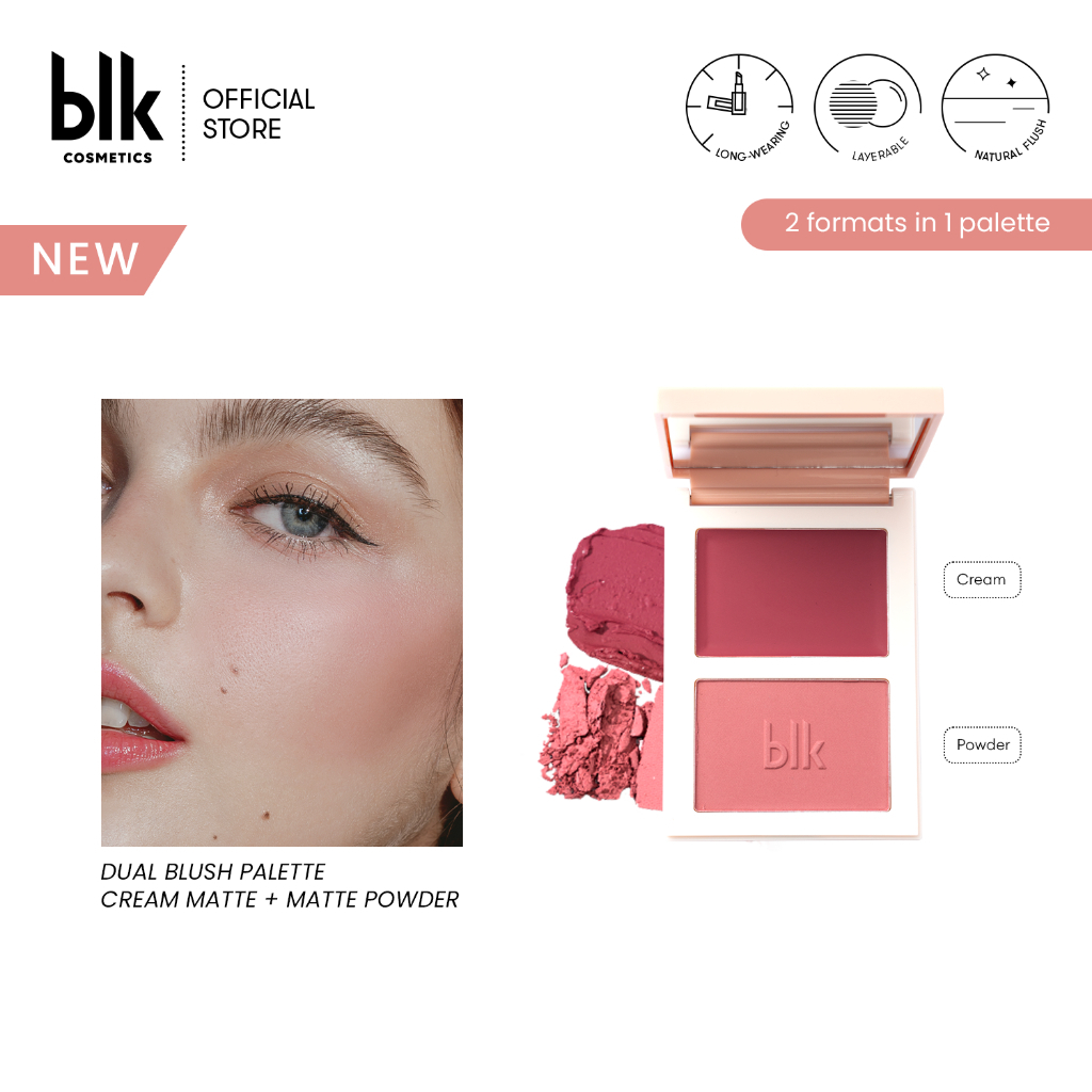 blk cosmetics daydream dual blush palette cream+powder | Shopee Philippines