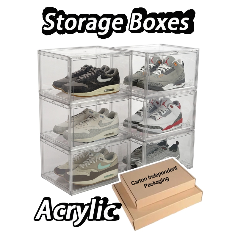 Transparent 360° Acrylic Sneaker Shoes Rack Shoe Box Shoe Rack Stroag ...