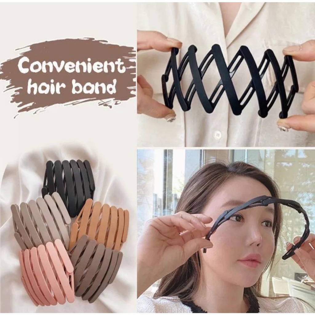 Retractable Headband Portable Folding Out Hairband Female Summer ...