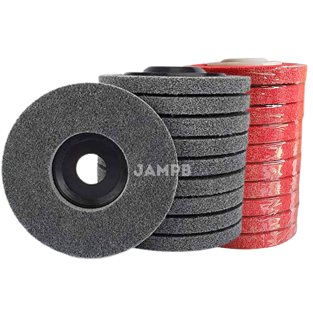 Buffing Disc 4" gray / red (10 pcs)102x12x102mm high quality heavy duty ...