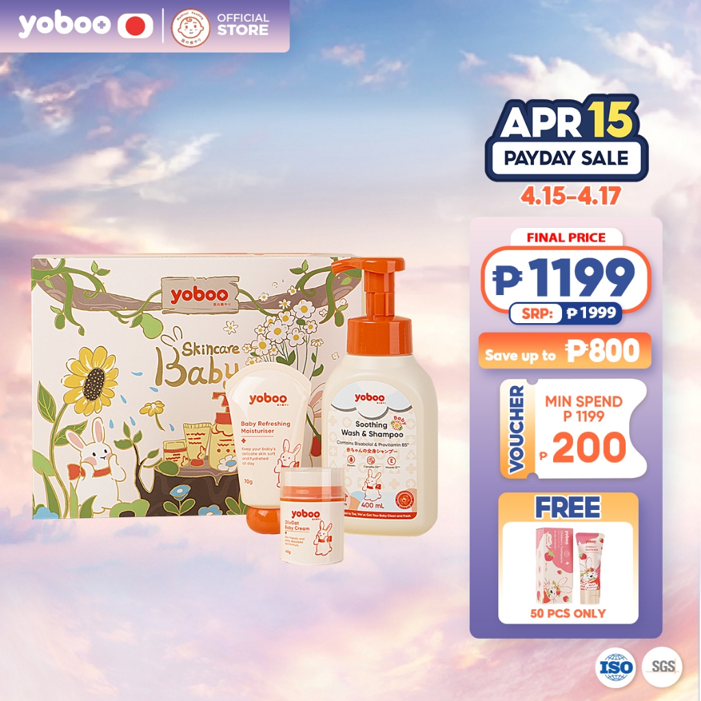 Yoboo Baby Skin Care (Baby Soothing Wash & Shampoo, Baby Cream ...