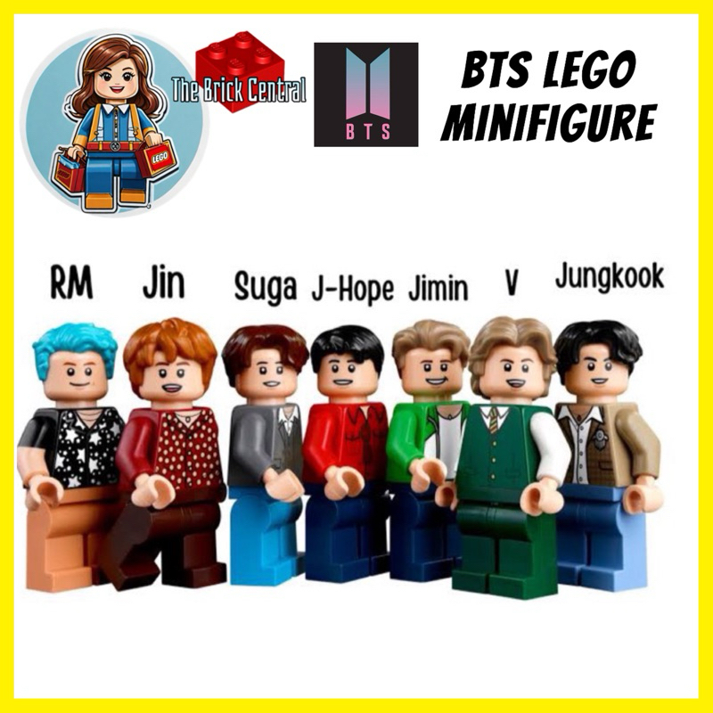 The Brick Central • LEGO BTS Minifigure , BTS Jungkook RM V Suga Jin ...