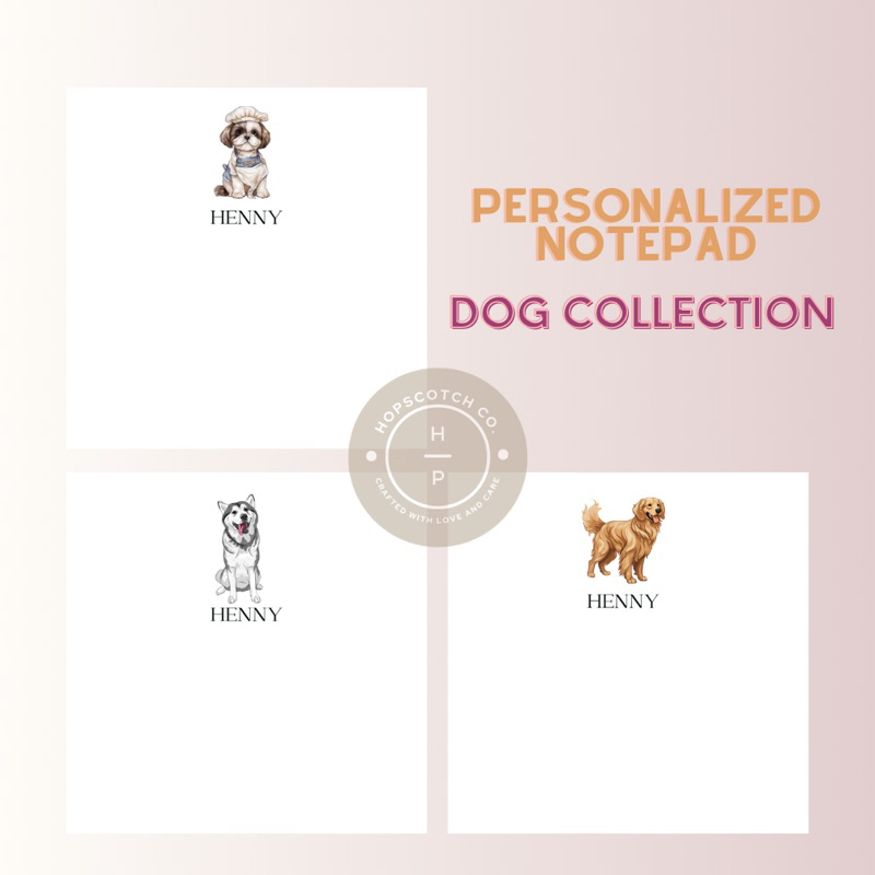 Personalized Notepad Dog Collection (80gsm)| HopscotchCo | Shopee ...