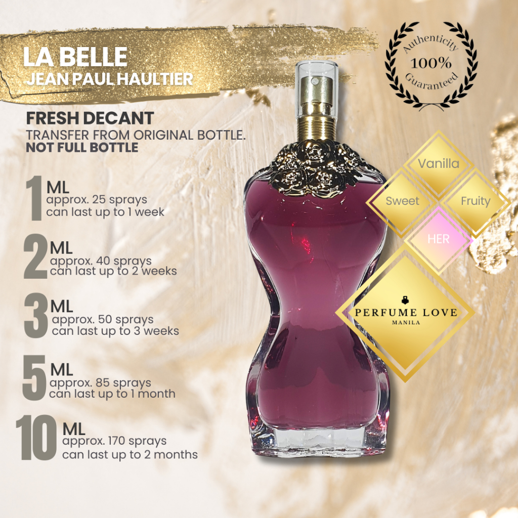 PERFUME DECANT JP G La Belle Eau de Parfum | Shopee Philippines
