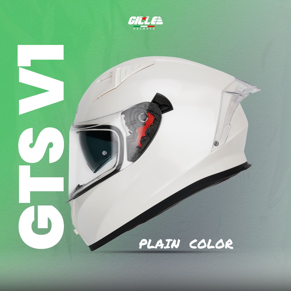 Gille Helmet 135 GTS V1 PLAIN Motorcycle Helmet Full Face Dual Visor ...