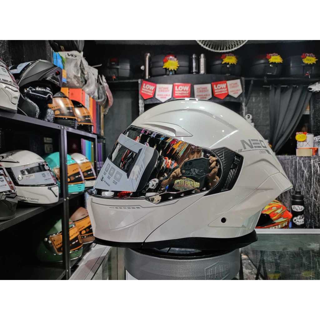 SPYDER NEO ICON DUAL VISOR MODULAR HELMET FREE CLEAR LENS | Shopee ...