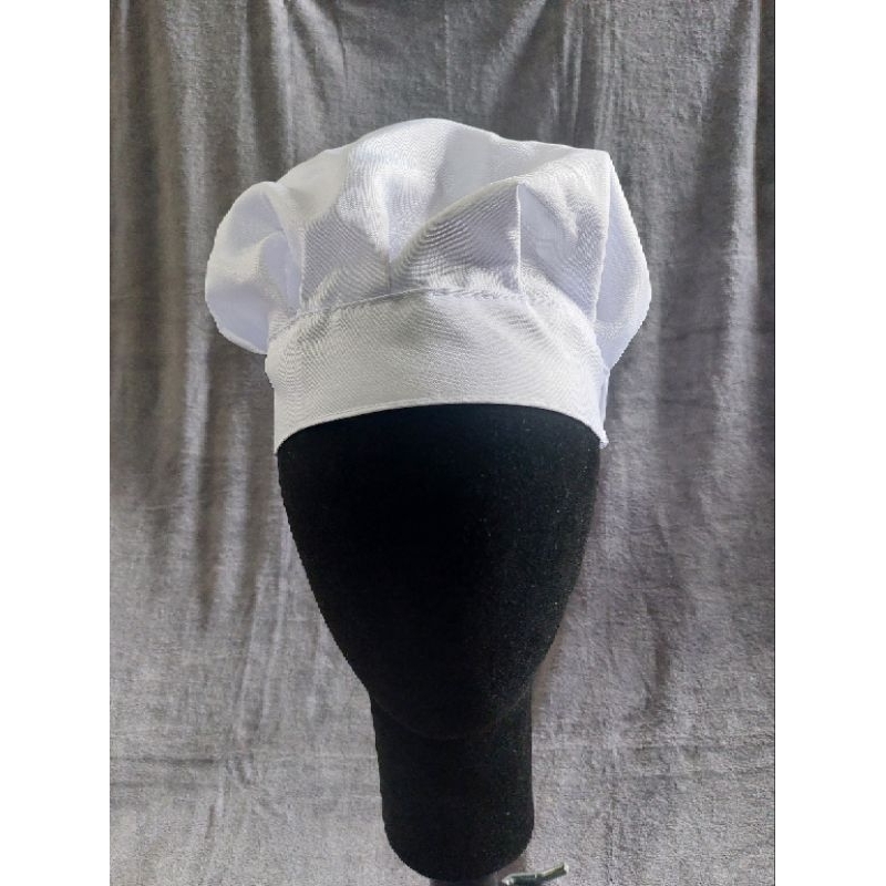White Chef Hat/ Toque Cap/ Baking Head Cap Breathable/Washable/Reusable ...
