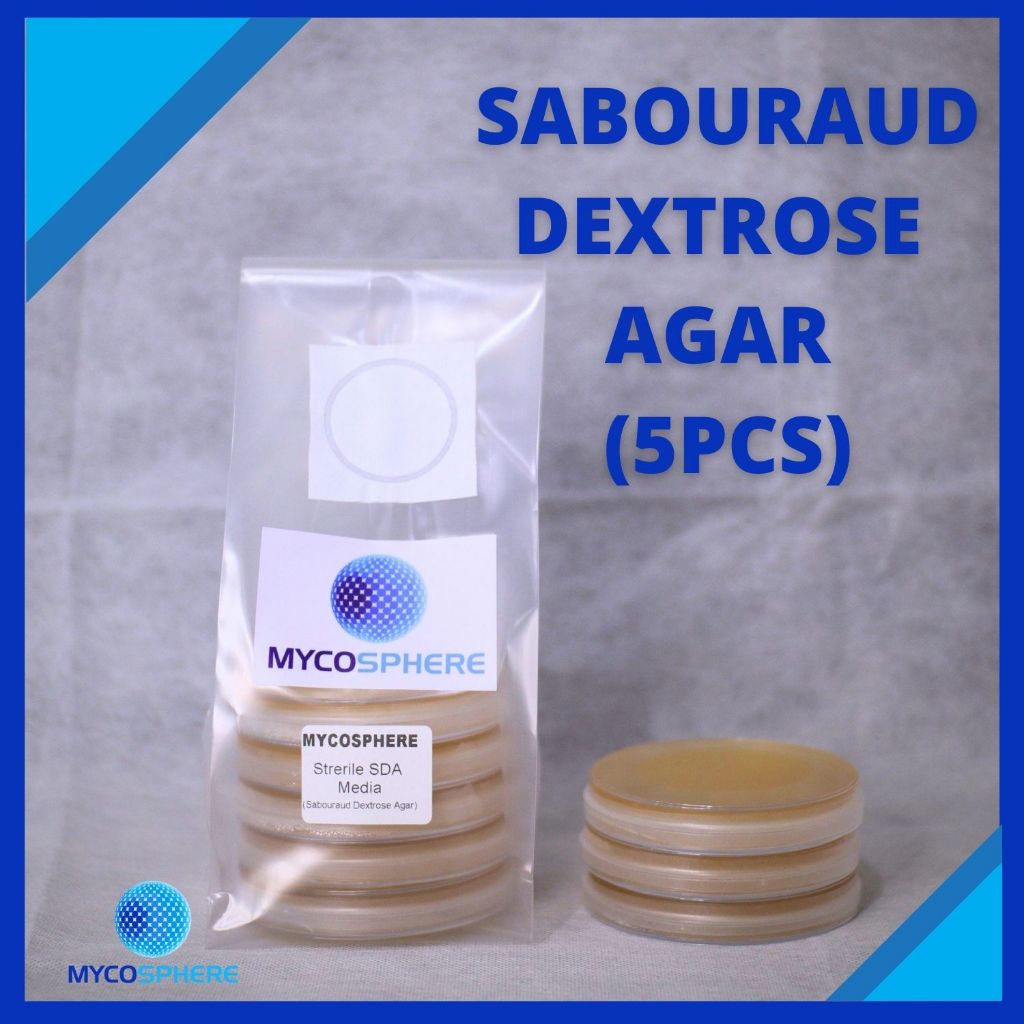 Sabouraud Dextrose Agar Sterile Media SDA Petri Dish - 5pc Standard ...