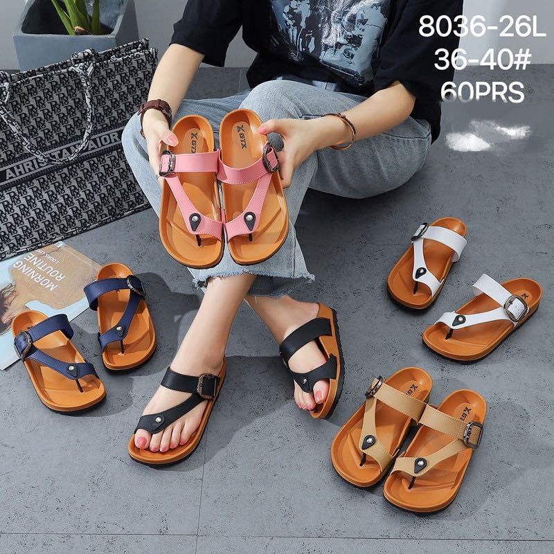 Korean Simple And Comfortable One Finger Ladies Outdoor Slippers (ADD ...