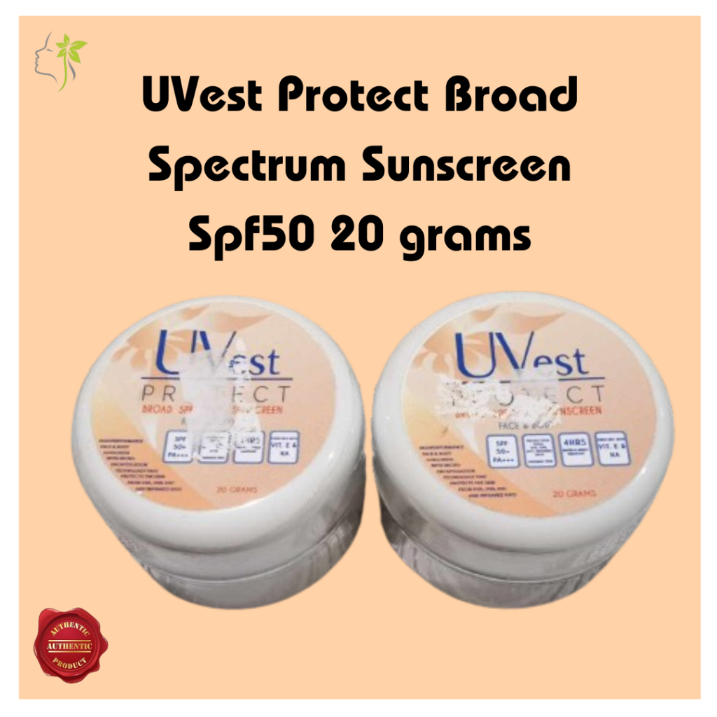 UVEST PROTECT BROAD SPECTRUM SUNSCREEN SPF50 IN 20GRAMS | Shopee ...