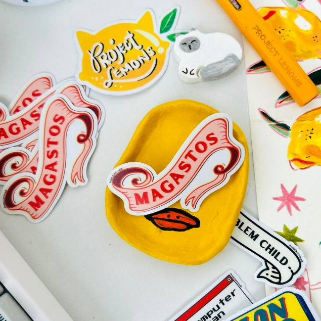 Project Lemons - Magastos Sticker | Waterproof Laptop Tumbler Stickers | Shopee Philippines