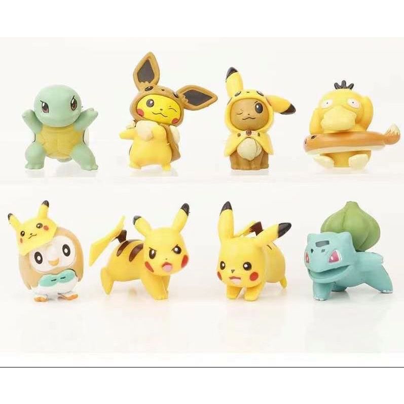 Figure Pokemon Pikaqu Set of 8 Mini Figure | Shopee Philippines