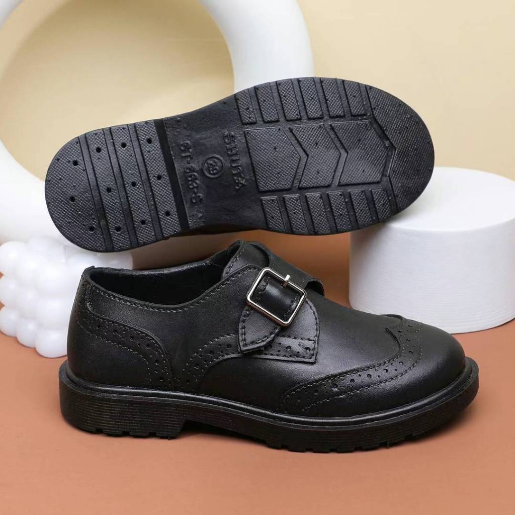 Shuta（LJ663） 2024 new black shoes for teenager children and students ...