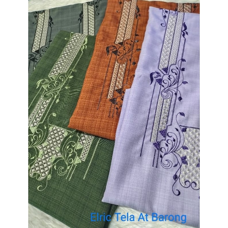 Tela Barong: Fabric with Burda (Ruby) | Shopee Philippines