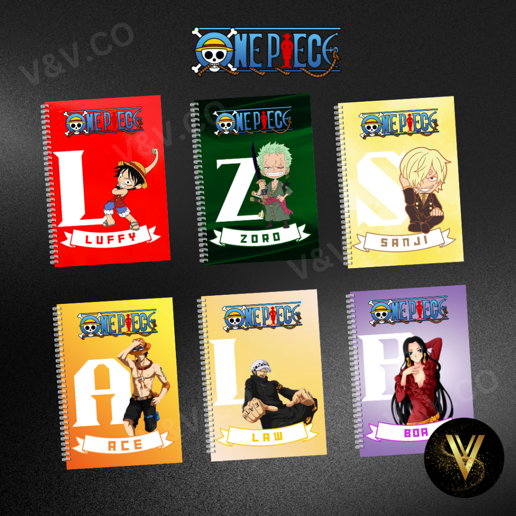 One Piece Notebook A5 School Supply Line Graph Dotted Blank Gift Art ...