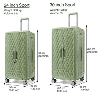SeaChoice Hardside Luggage with Premium PC Trunk Spinner Wheels, 2 ...
