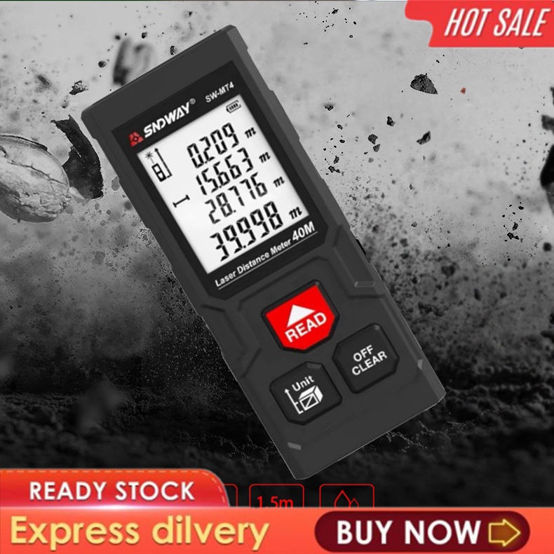 Laser Distance Meter Digital Laser Range Finder Distance Area Volume ...