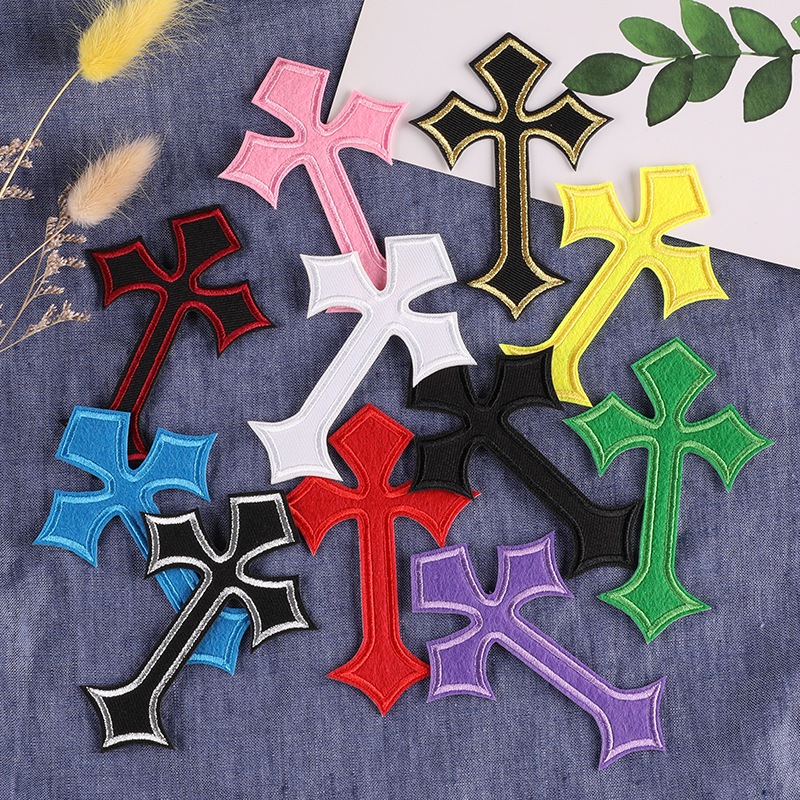 Cross Embroidery clothes patch stickers Iron patches clothes patch DIY ...