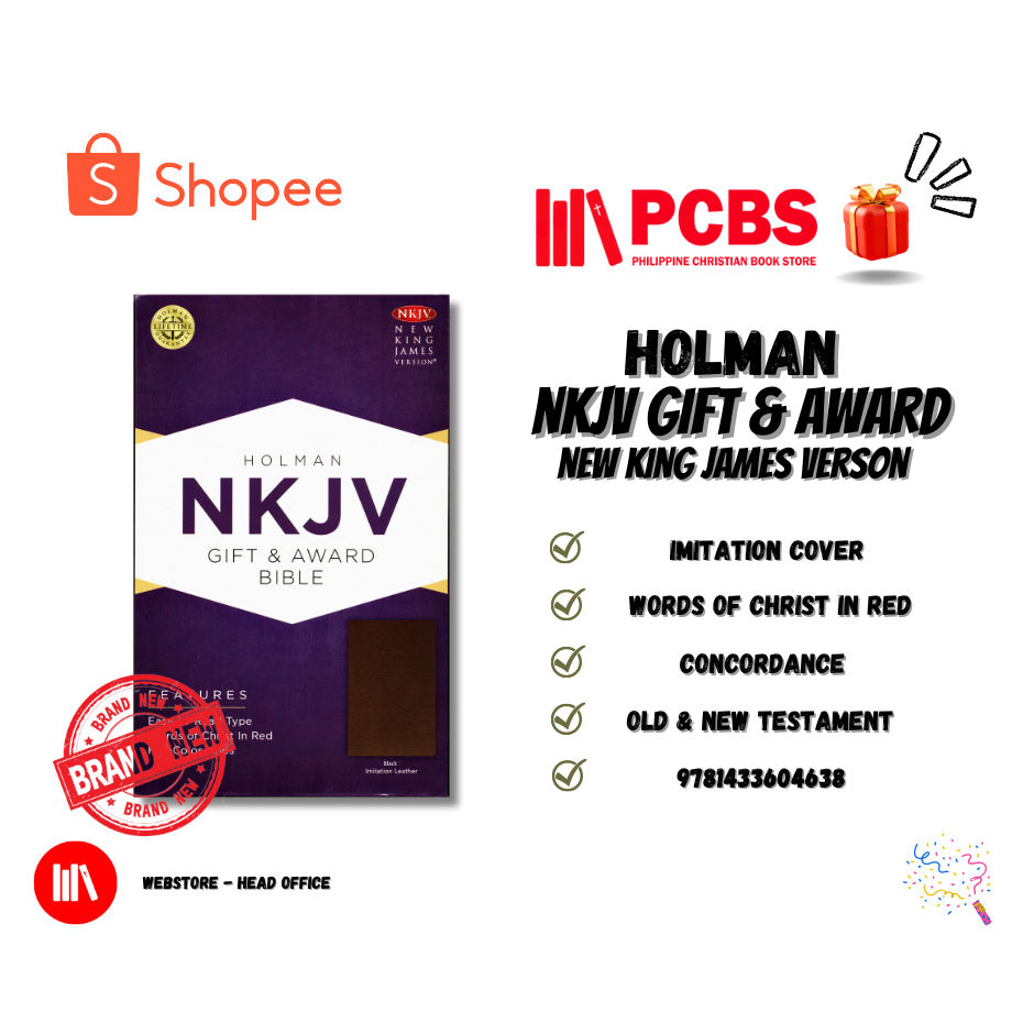 PCBS NKJV Holman Gift & Award Holy Bible (RED LETTER EDITION ...