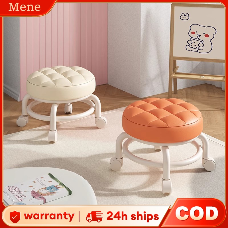 Low Stool With Wheels Pulley Moving Stool Small Round Stool Eames ...