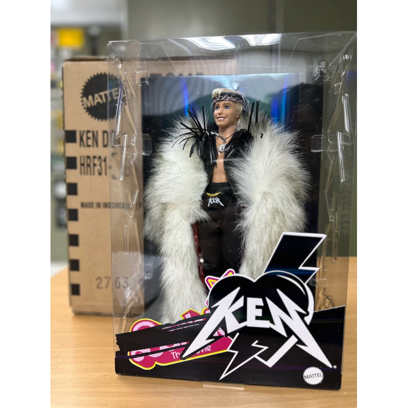 Barbie The Movie Collectible Ken Doll Wearing Big Faux Fur Coat and ...