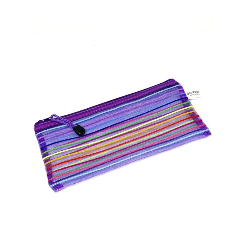 pocket file with ZIPPER pencil pouch A6/B5/A6/B4 colored mesh envelop ...