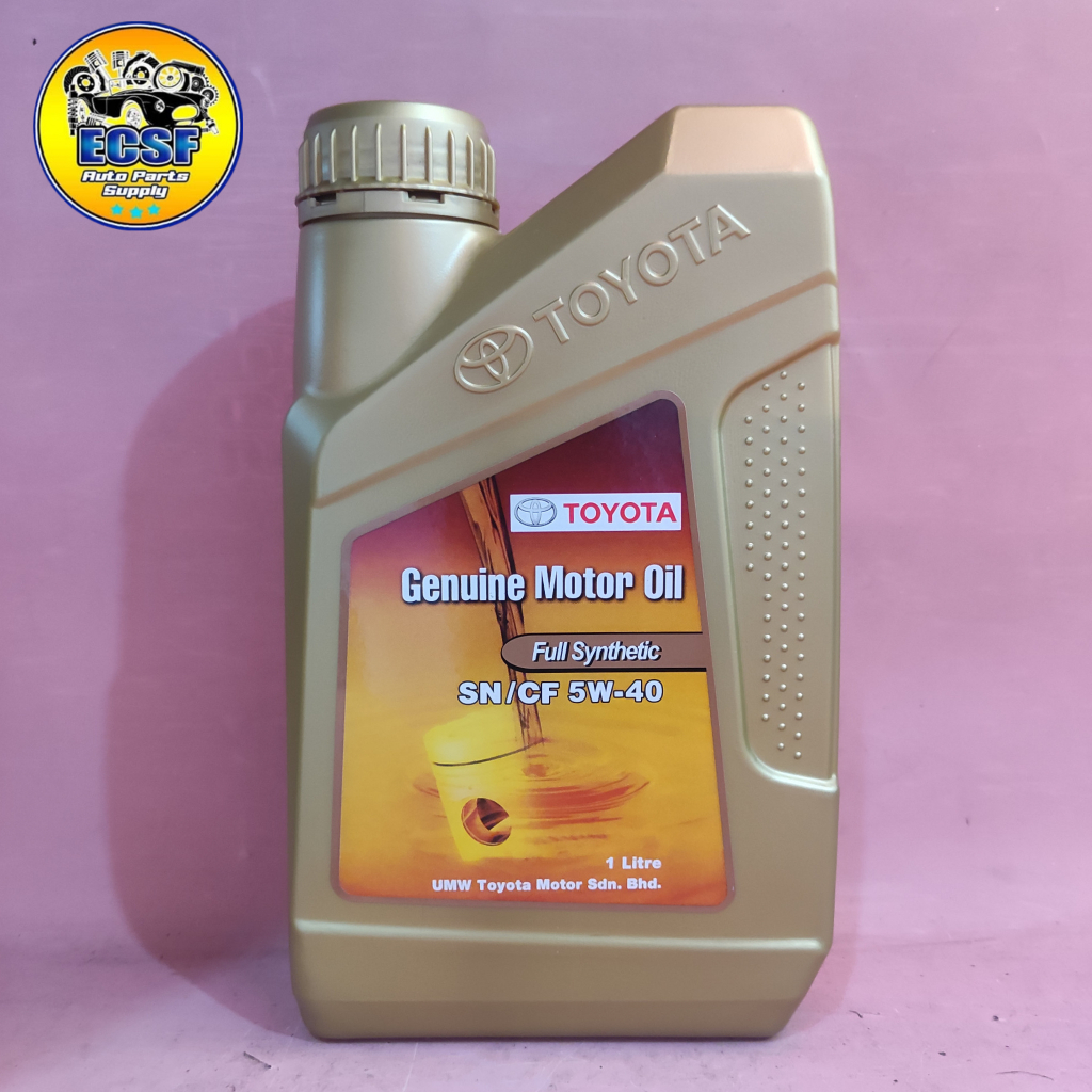 TOYOTA GENUINE MOTOR OIL FULL SYNTHETIC (5W-40) 1L (Gas and Diesel ...