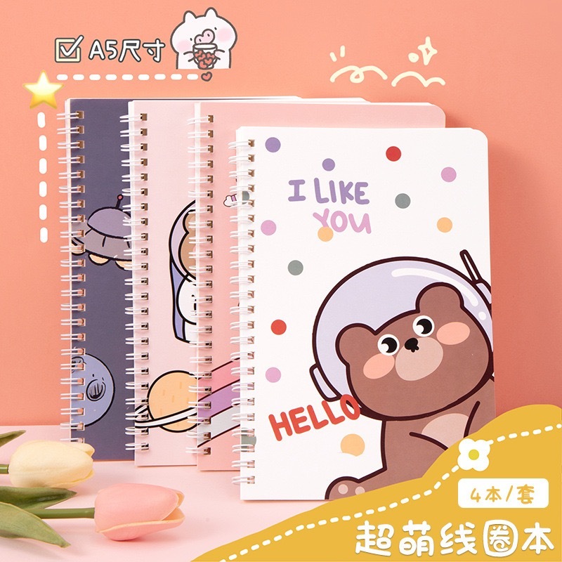 A5 Coil Notebook Spiral Landscape Aesthetic Rollover Notepad A5 ...