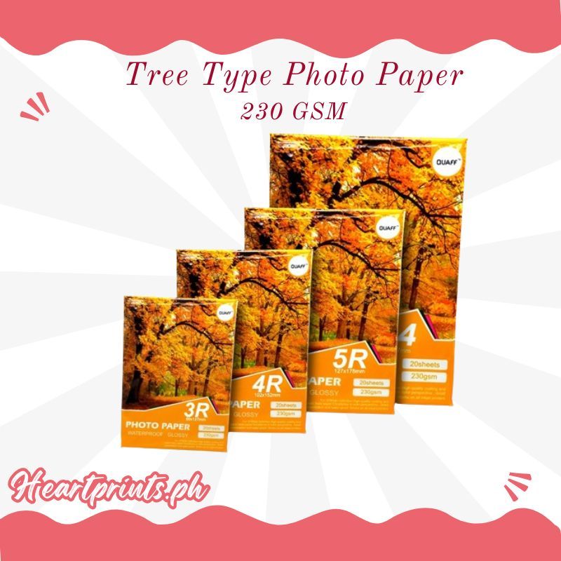 QUAFF Tree Type Inkjet Photo paper Glossy A4 || 5R || 3R & 4R Size ...