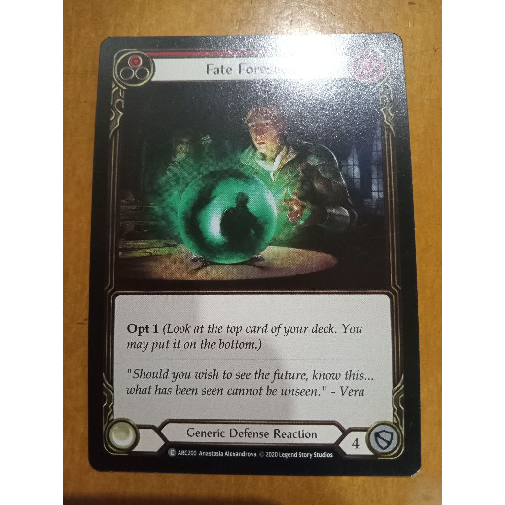 FAB Flesh and Blood TCG: Fate Foreseen Red Arcane Rising ARC History ...