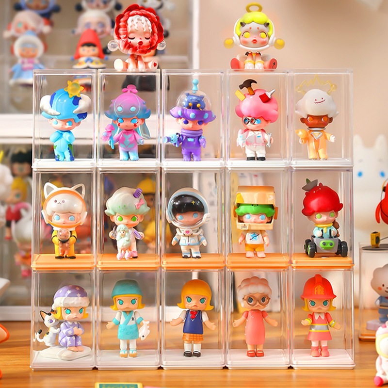 Action Figure Display Stand Dustproof Storage Box Popmart Blind Box ...