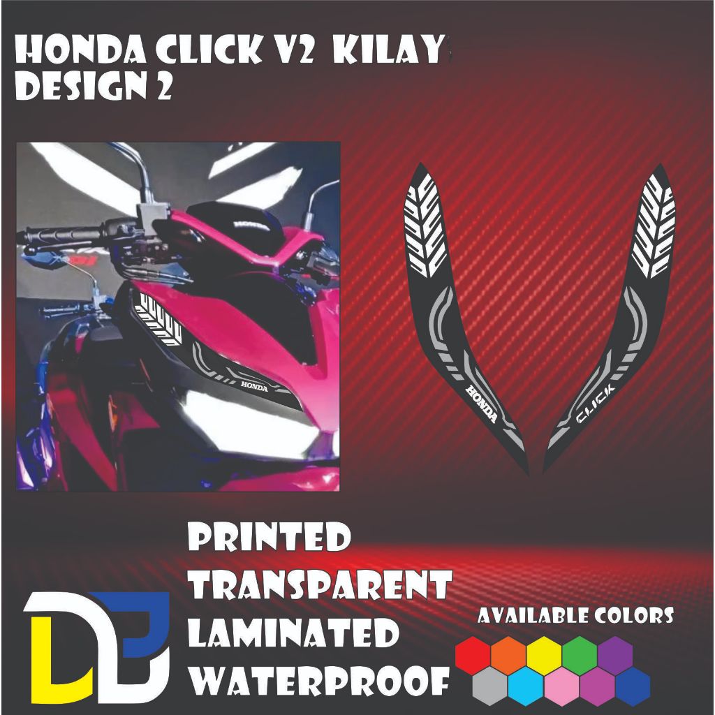 honda click v2 kilay design 2 tint transparent laminated waterproof ...