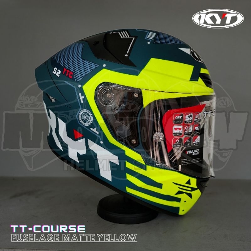 Kyt Ttcourse Fuselage Matte Yellow Kyt Helmet | Shopee Philippines