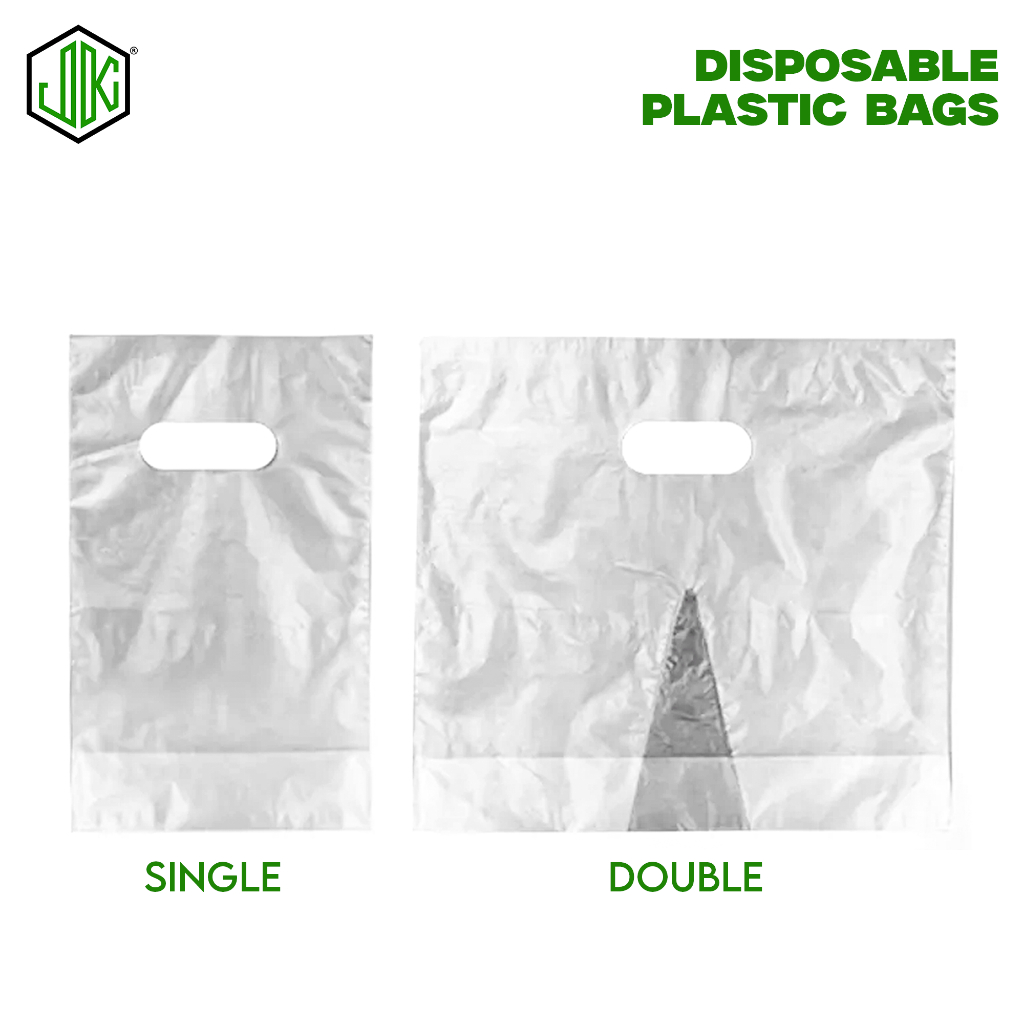 JKM 100pcs Takeout Plastic Bag Milktea Beverage Cup Single Double Bags ...