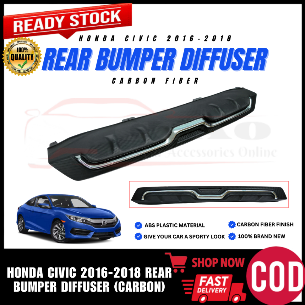 GCAO - Honda Civic Car Rear Bumper Diffusers Lip Spoiler Body Kits ...
