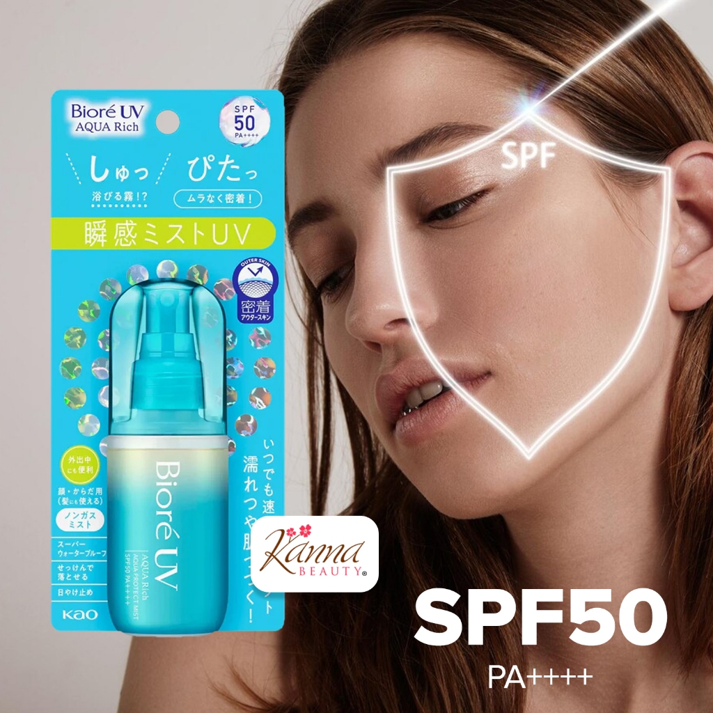 Bioré UV Aqua Rich Aqua Protect Mist SPF 50 PA ++++ 60ML | Shopee ...