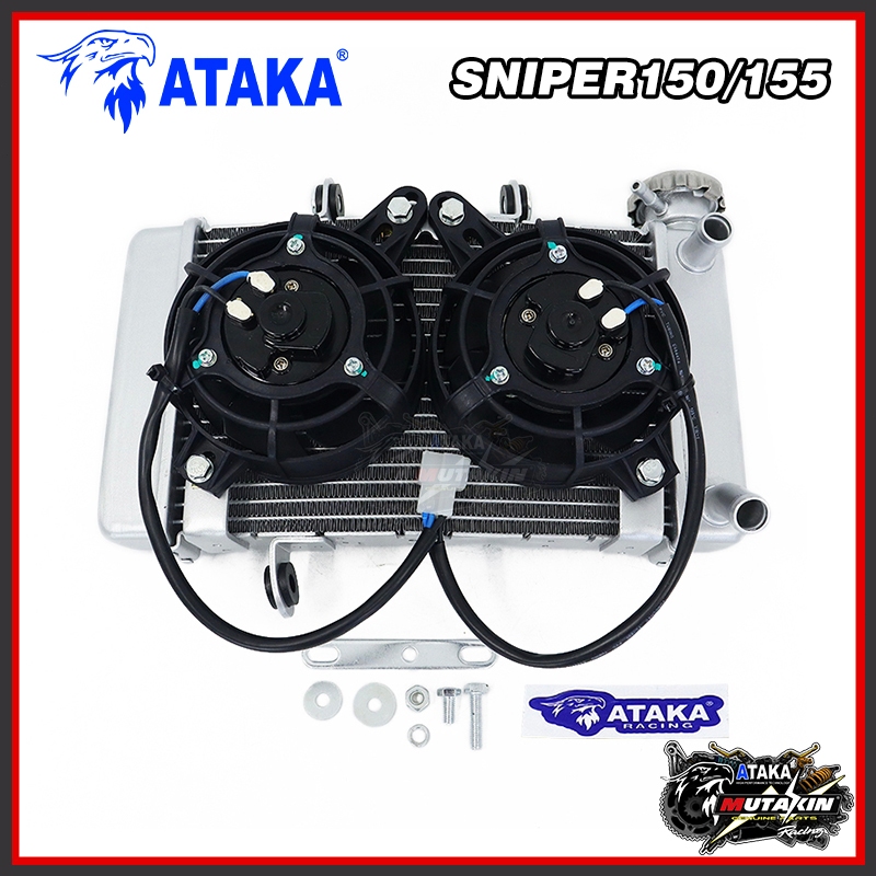 ATAKA Double Radiator Cooling Water Tank Motorcycle Condenser SNIPER155 ...