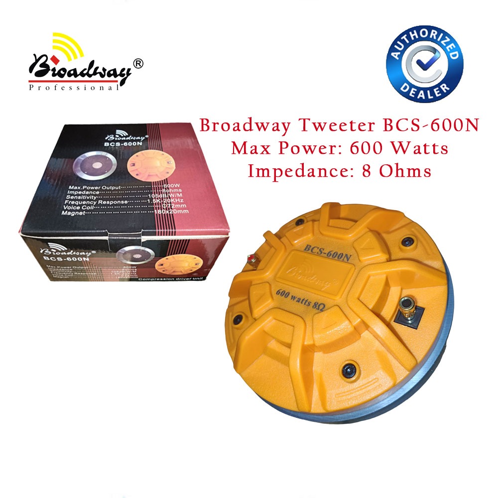 600 Watts Compression Driver Unit Tweeter Bolt Type Broadway BCS-600N ... 600 Watts Compression Driver Unit Tweeter Bolt Type Broadway BCS-600N ...
