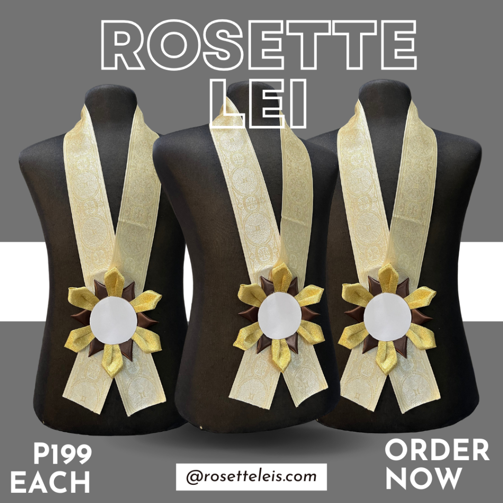 Rosette Lei Garland Gold Edition for VIPs, Guests, or as Welcome Lei ...