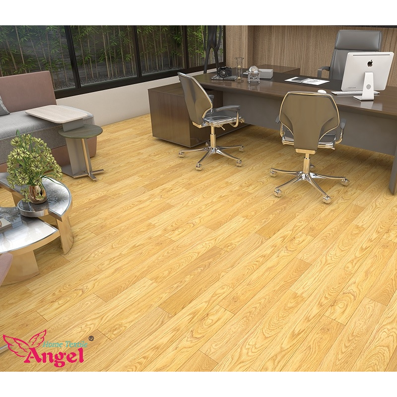 (200Cm Width/Length Can Be Costomized)Brown wood Vinyl Design Linoleum ...