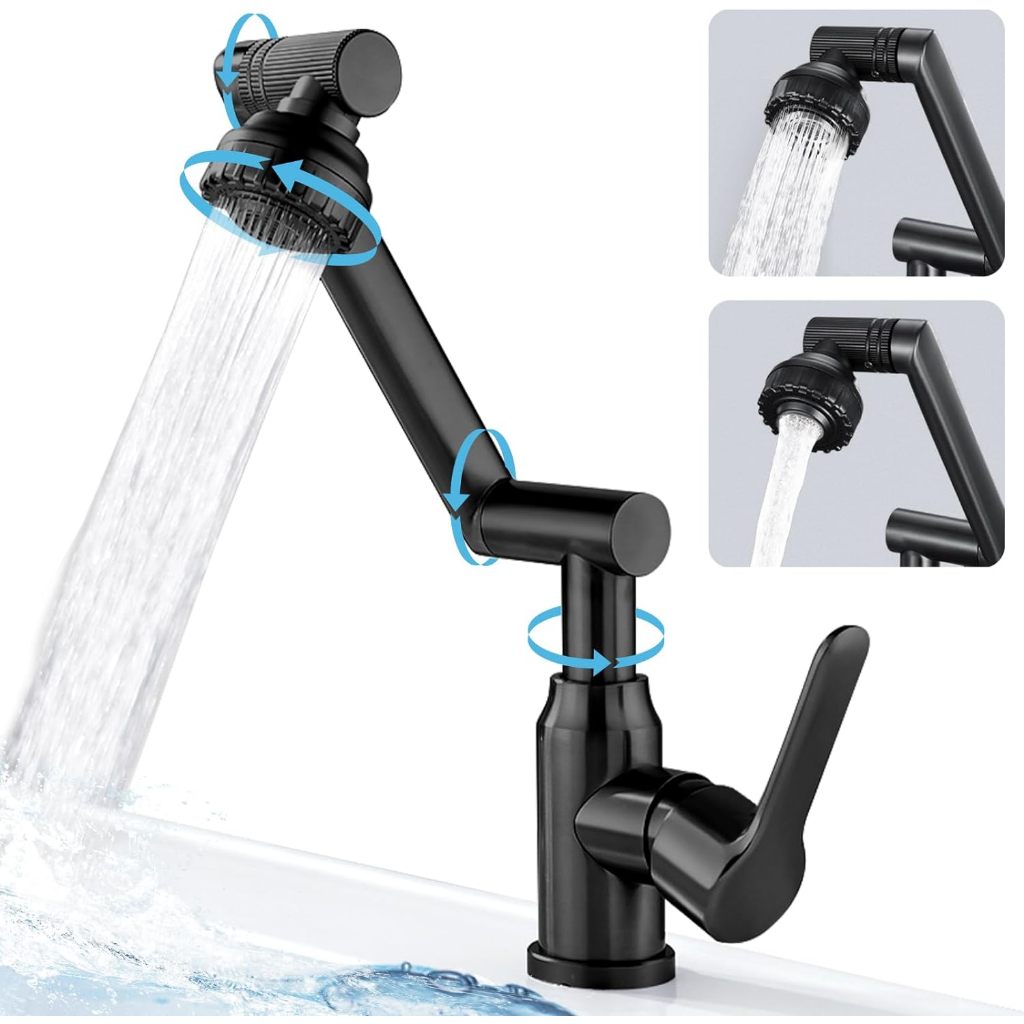 1080 Degree Swivel Faucet Bathroom Sink Kitchen Faucet Big Angle Rotate ...