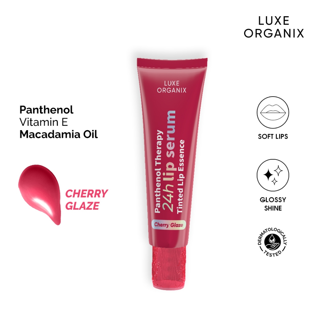 Luxe Organix Panthenol Therapy 24H Lip Serum Tinted Lip Essence Cherry Glaze 10g | Shopee ...