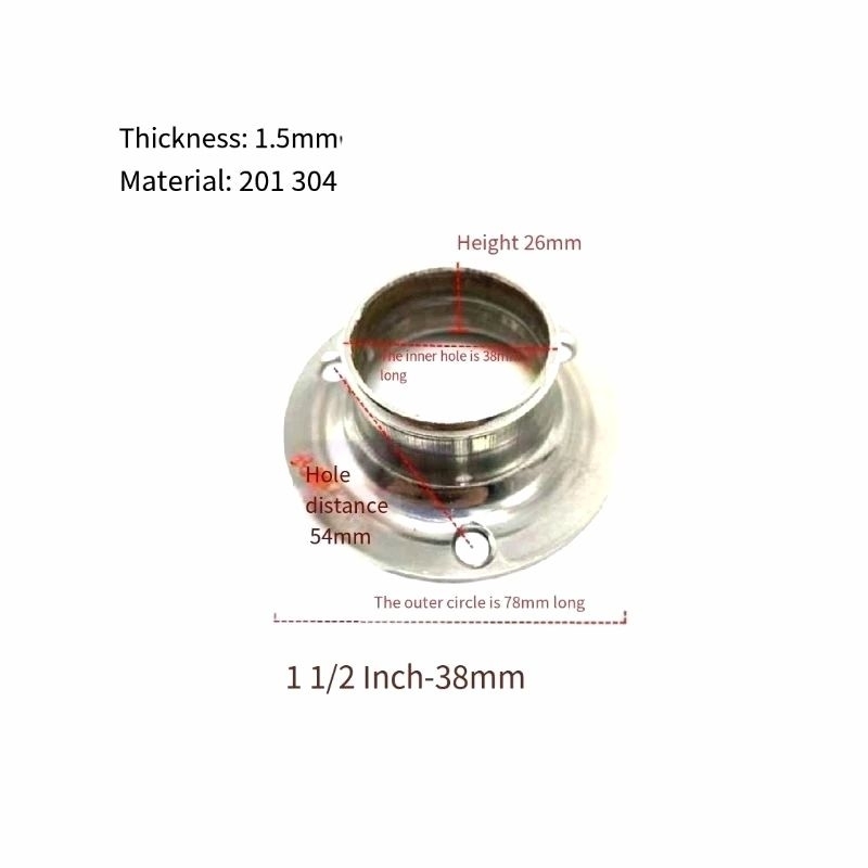 304 & 202 STAINLESS Flange Round Tube Flange Stainless Flange Welded Escutcheon (Price 1pcs ...