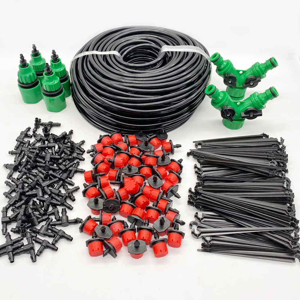 10M-50M DIY Drip Irrigation System Automatic Watering Garden Hose Micro Drip Watering Kits with ...