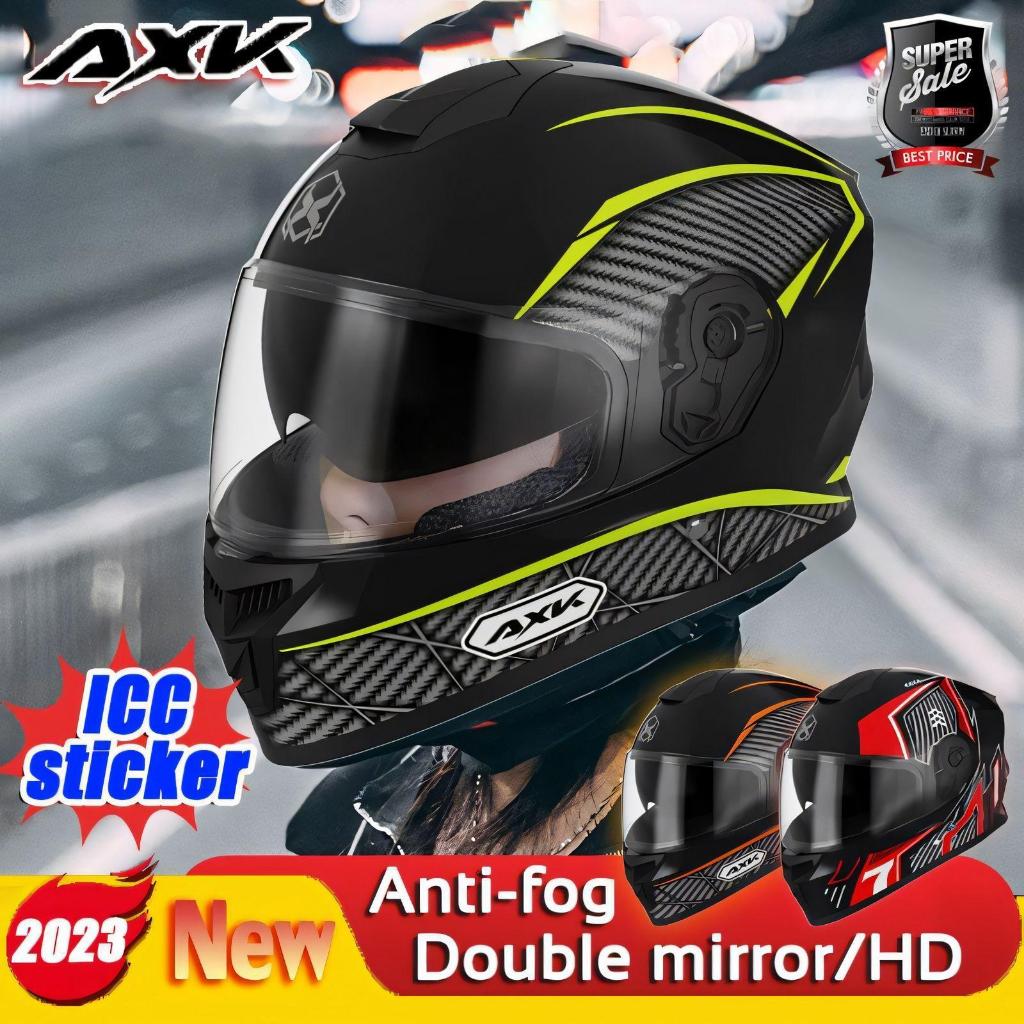 AXK With ICC Stickers Men's Helmet Full Face Helmet For Motorcycle ...